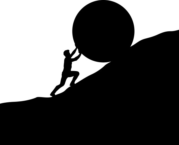 Man Pushing Rock Vector Images (over 220)