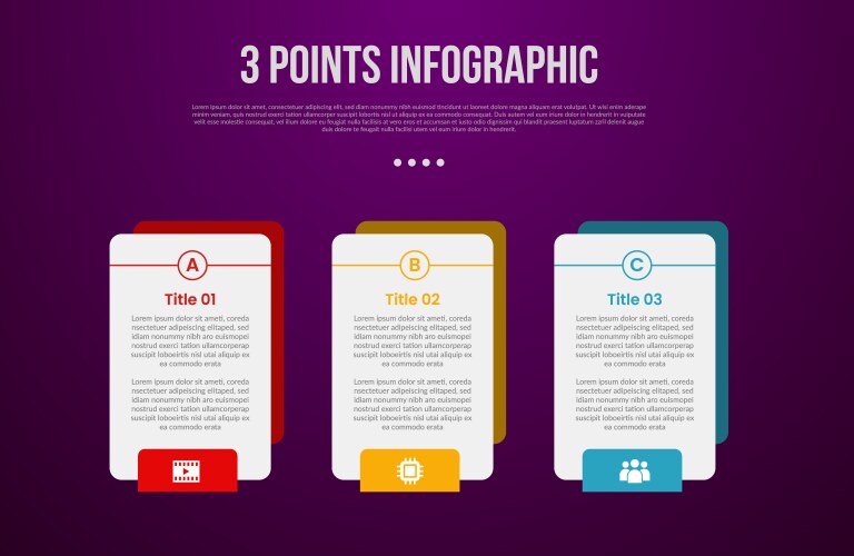 3 points or step process infographic Royalty Free Vector 3 points or step process infographic Royalty Free Vector
