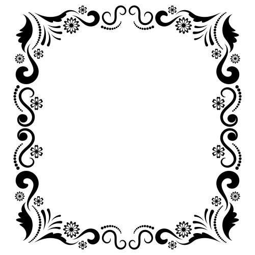 Modern simple floral border template Royalty Free Vector