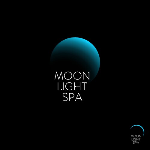 Moon light logo design Royalty Free Vector Image