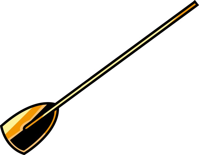 Two wooden paddles sport oars Royalty Free Vector Image