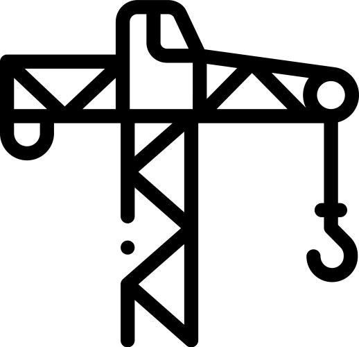 Crane icon thin linear style design isolated Vector Image