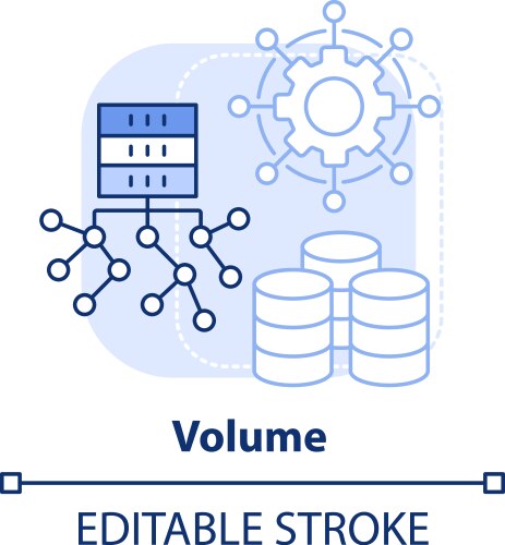 Semi-structured data light blue concept icon Vector Image