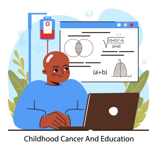 Child cancer little kid getting oncological Vector Image