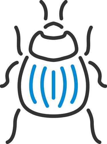 Rhinoceros beetle icon outline style Royalty Free Vector
