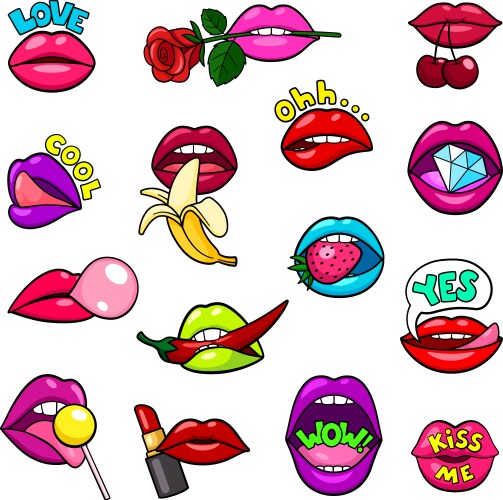 Candy Lips Vector Images (over 1,700)