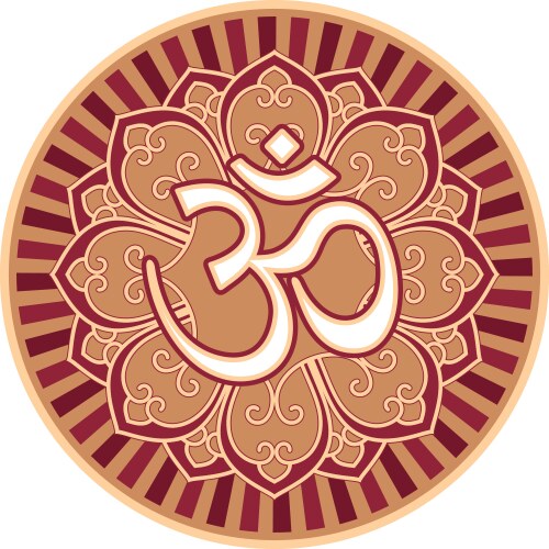 Ohm om aum symbol hand drawn Royalty Free Vector Image