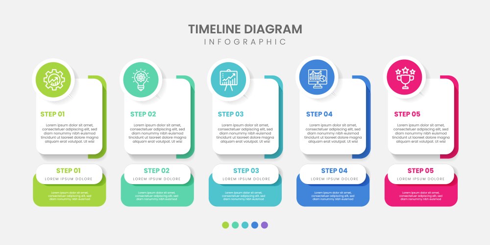Timeline creator infographic template 4 step Vector Image