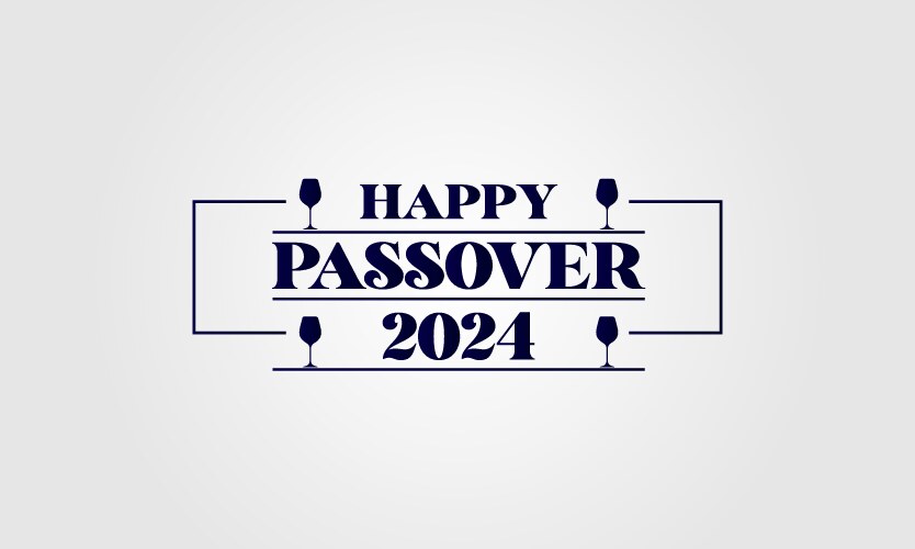 Passover 2024 a collection of beautiful text Vector Image
