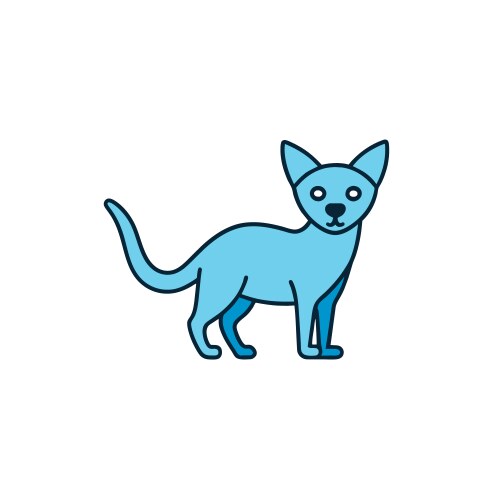 Australian mist cat dancing icon Royalty Free Vector Image
