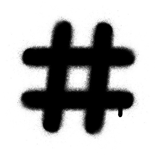 Black Hashtag Vector Images (over 5,100)