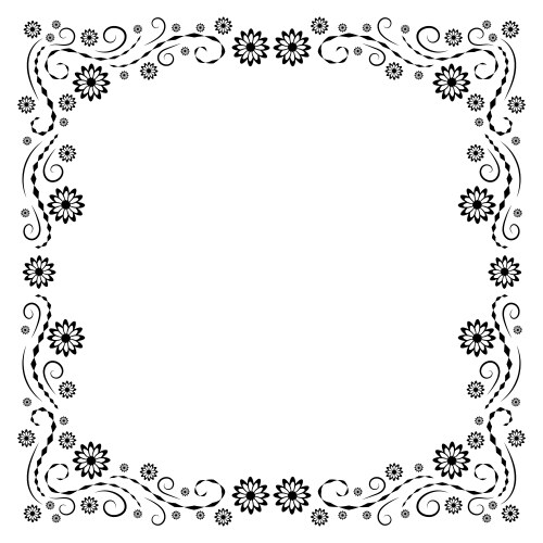 Modern simple floral border template Royalty Free Vector