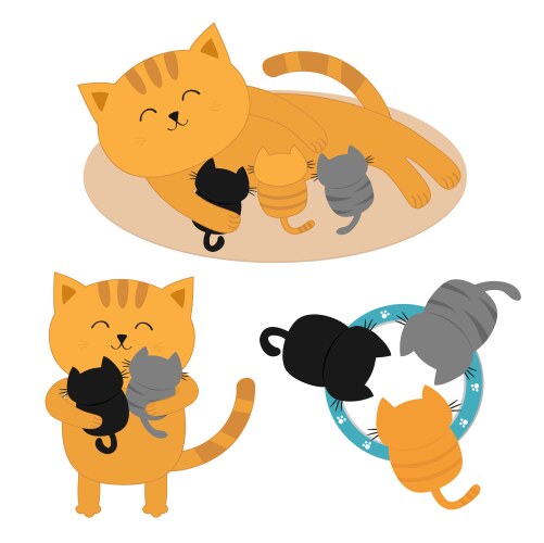 Kittens love Royalty Free Vector Image - VectorStock