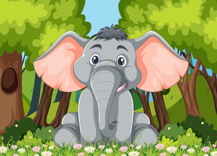 Cartoon Elephant Sitting Vector Images (over 1,700)