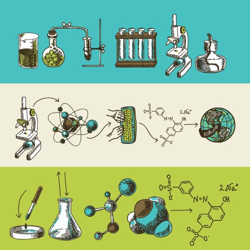 Chemistry infographics set Royalty Free Vector Image