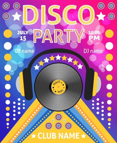 Disco flyers Royalty Free Vector Image - VectorStock
