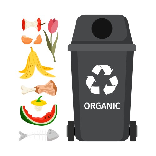 Organic waste food compost rubbish isolated Vector Image
