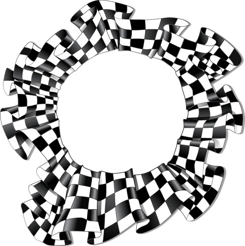 Sports race design- racing checkered flag crossed Vector Image