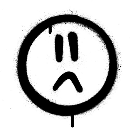 Sad Face Emoji Black and White Vector Images (over 10,000)