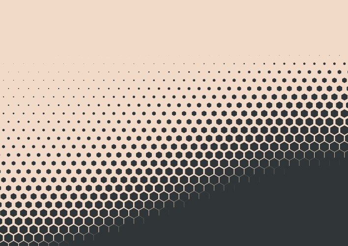 3d abstract geometric wave hex halftone pattern Vector Image