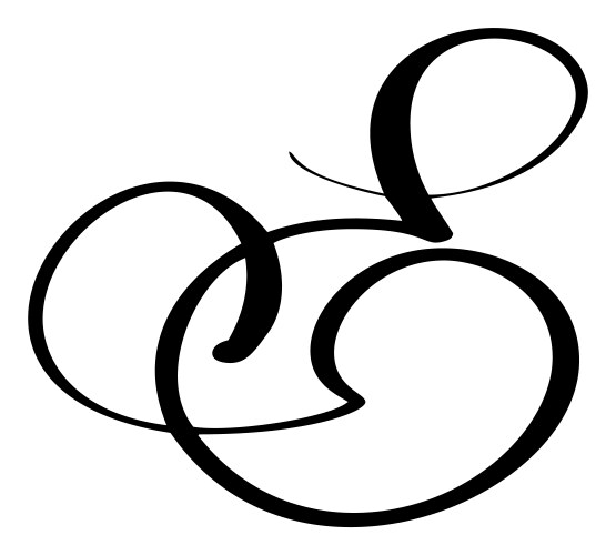 Hand drawn calligraphy letter e script Royalty Free Vector