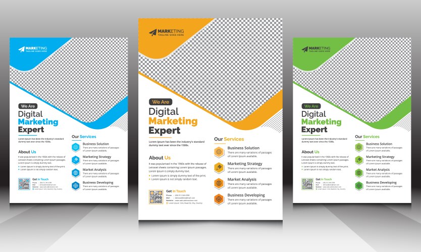 Modern corporate business flyer leaflet template Vector Image