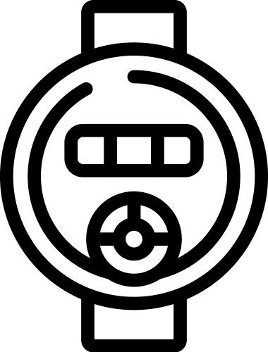 Water meter icon showing measurement Royalty Free Vector