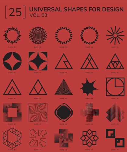 Geometric shapes logo Royalty Free Vector Image