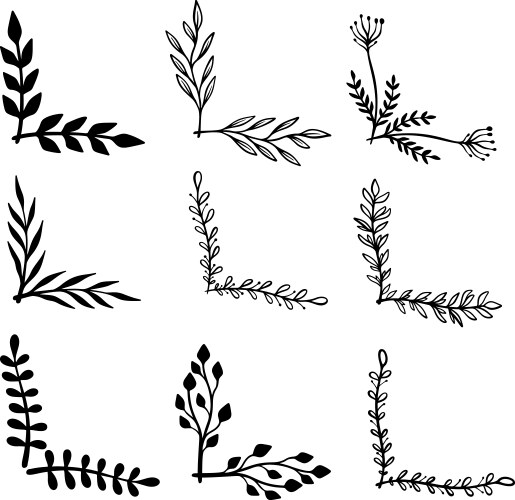 Corner design elements Royalty Free Vector Image