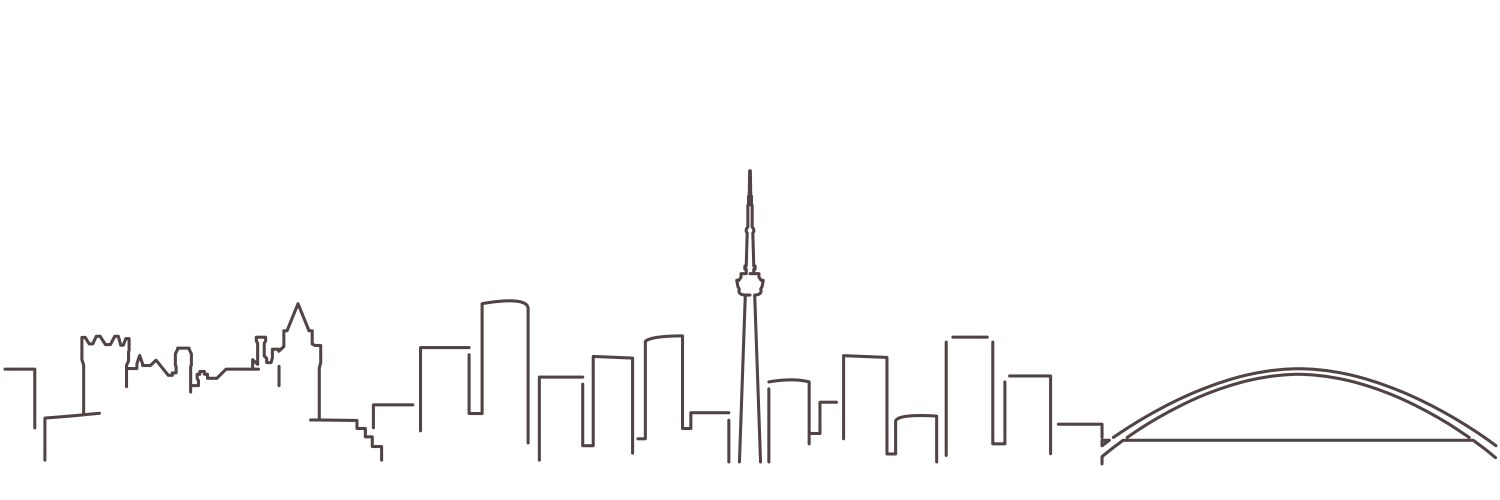 Toronto city one line drawing Royalty Free Vector Image