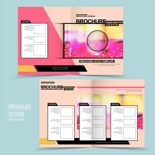 Abstract half-fold template design Royalty Free Vector Image