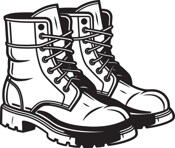 Ready for duty utility boots symbol design marine Vector Image