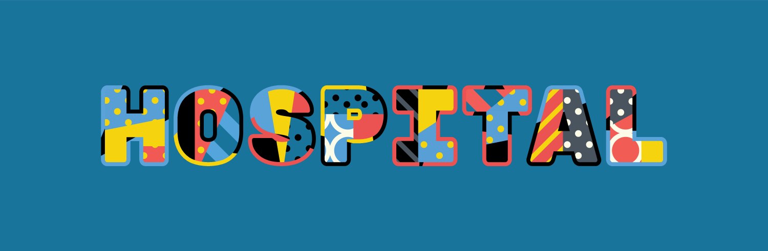 Hospital concept word art Royalty Free Vector Image