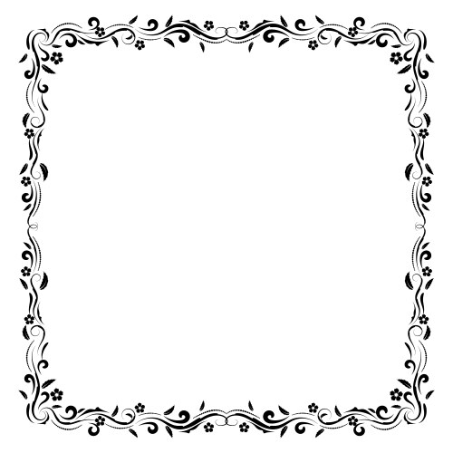 Modern simple floral border template Royalty Free Vector