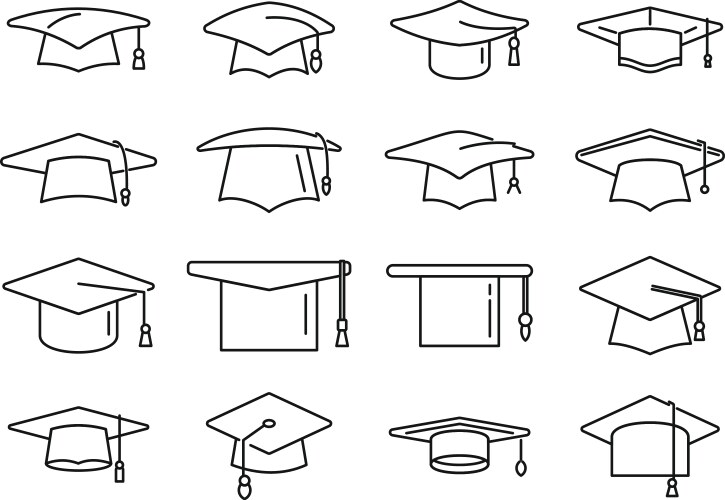 Graduation Hat Outline Vector Images (over 12,000)