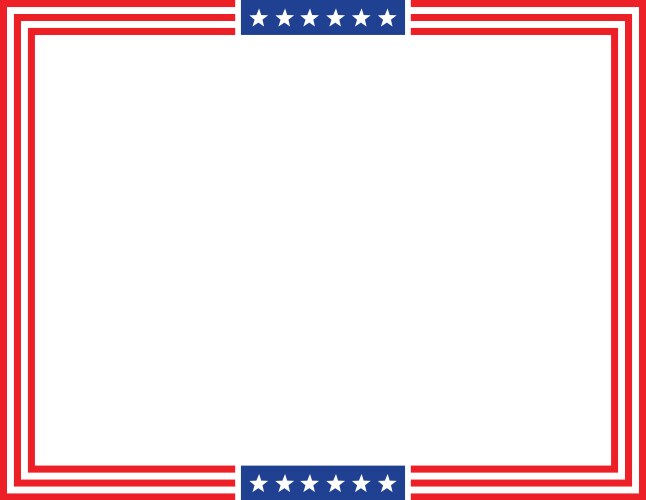 America american flag square frame banner badge Vector Image