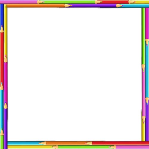Square wavy border made of multicolored Royalty Free Vector