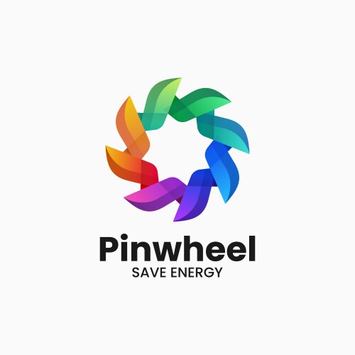 Pinwheel logo Royalty Free Vector Image - VectorStock