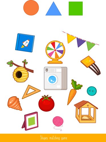 Learning shapes circle educational game for kids Vector Image