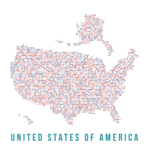 USA Map Pixel Art Vector Images (over 190)