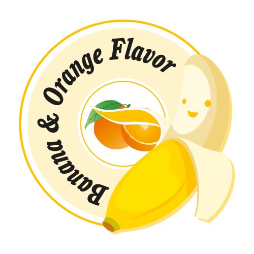 Orange flavor icon logo – Royalty-Free Vector | VectorStock