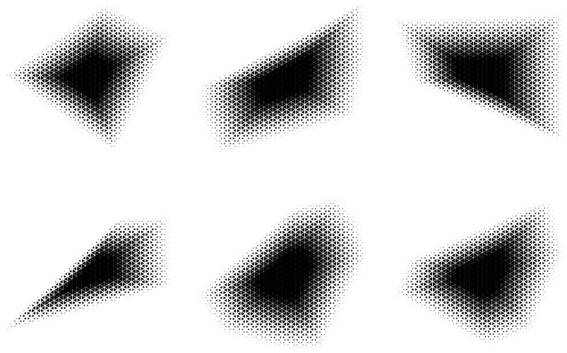 Halftone triangle pattern reprographic technique Vector Image