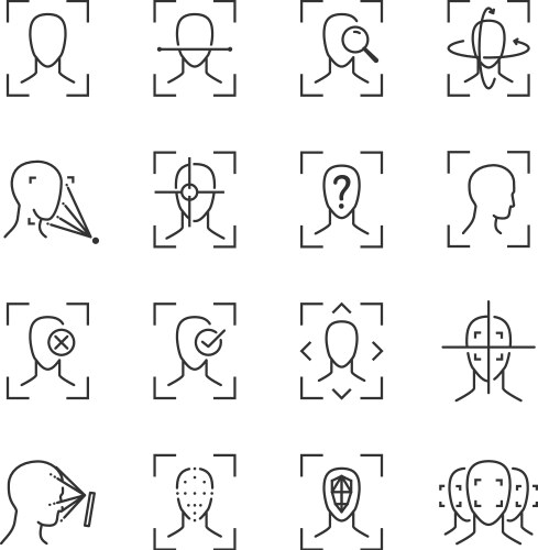 Face Recognition Vector Images (over 12,000)