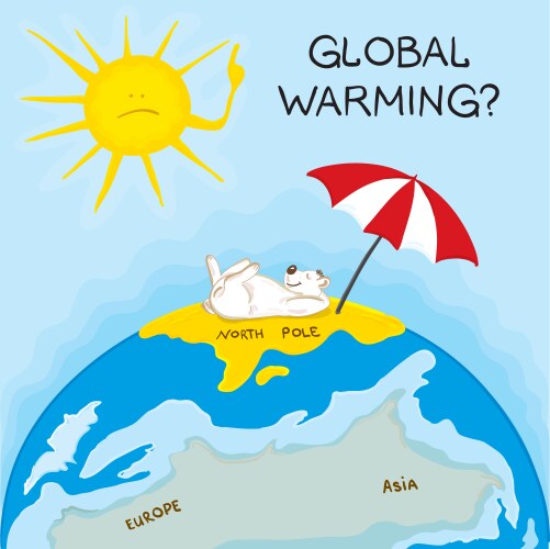 Global warming infographics Royalty Free Vector Image