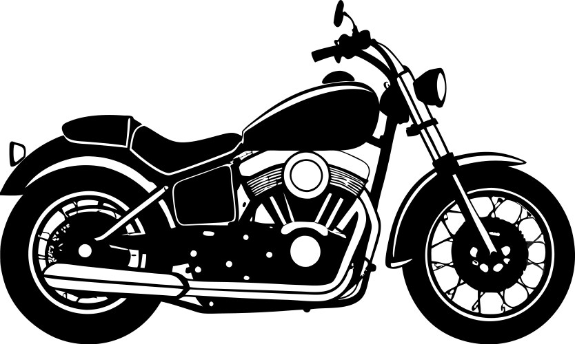 Harley-davidson style cruiser motorcycle Vector Image