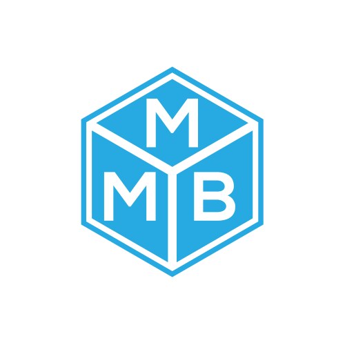 Mmb letter logo design on black background Vector Image