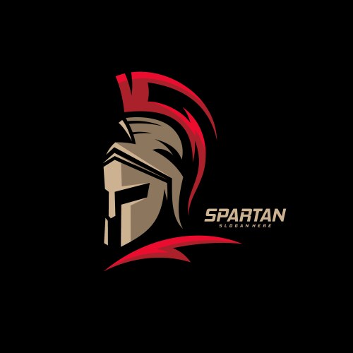 Modern minimalist paladin logo spartan Royalty Free Vector
