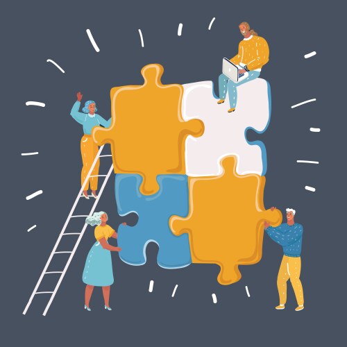 Project team avatars Royalty Free Vector Image