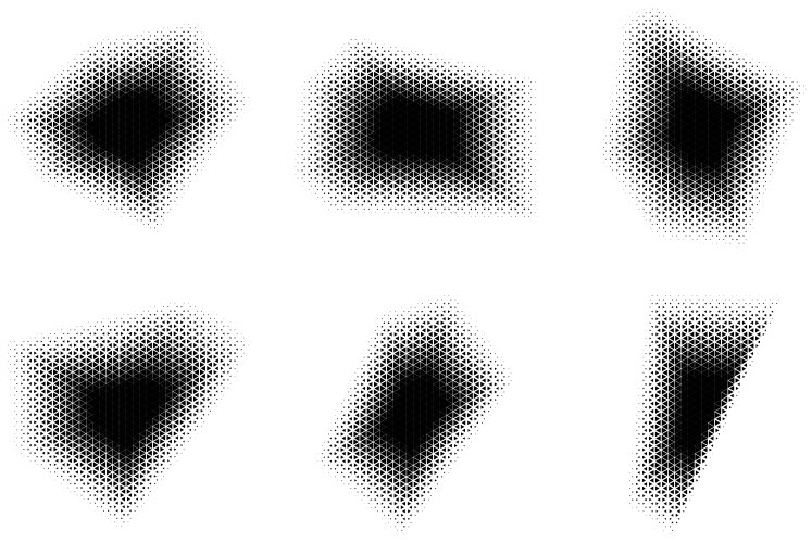 Halftone triangle pattern reprographic technique Vector Image