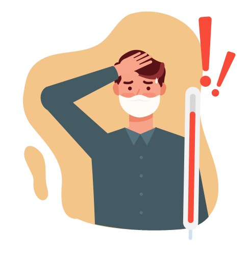 Checked body temperature Royalty Free Vector Image